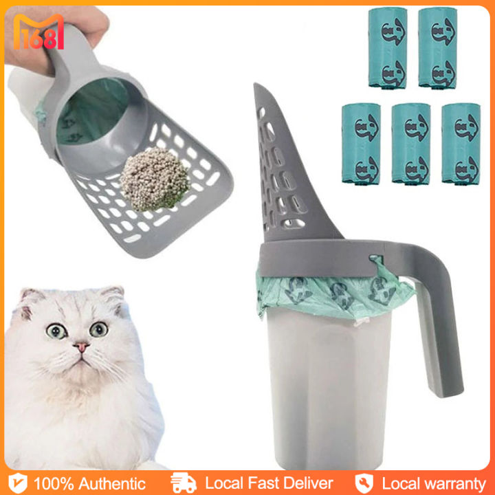Original Cat Litter Shovel with Waste Bags Self Cleaning Cats Litter ...