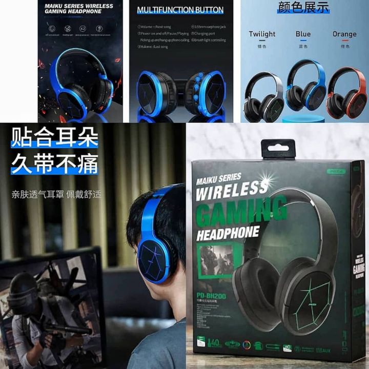 REMAX PD-BH200 Maiku Series Wireless Gaming Headphone with 360 Surround ...