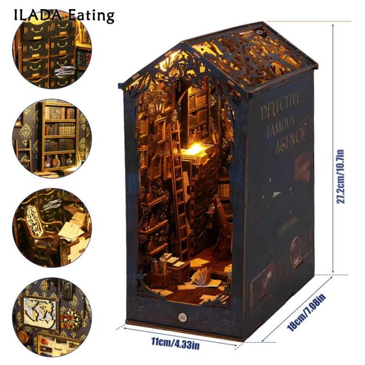 Light Up Book Nook Dollhouse Kit Wooden Book Nook Kit DIY Book Nook Kit ...