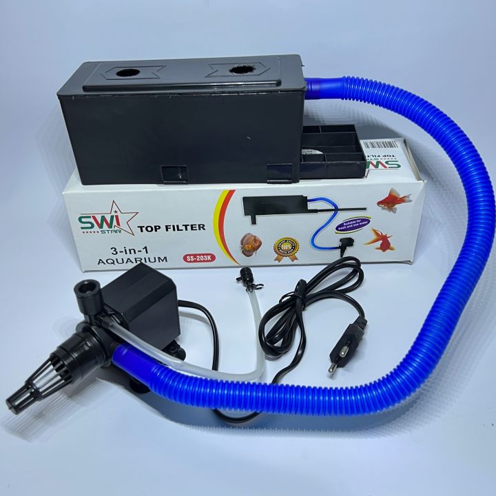 Top filter SWI SS-203K box filter akuarium siap pakai | Lazada Indonesia