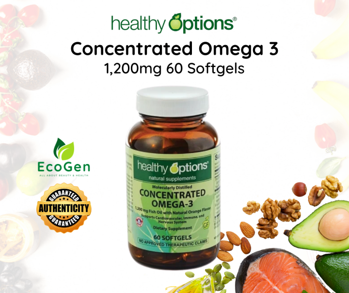 Healthy Options Concentrated Omega 3 1,200mg 60 Softgels | Lazada PH