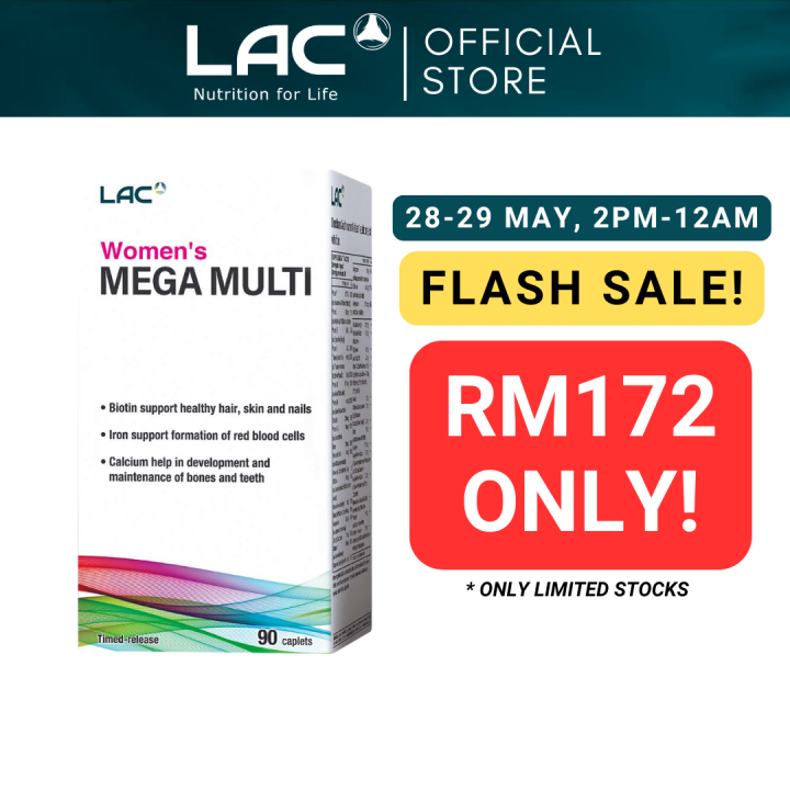 [Expiry Oct 2026] LAC Women's Mega Multi (90 Caplets) Daily ...