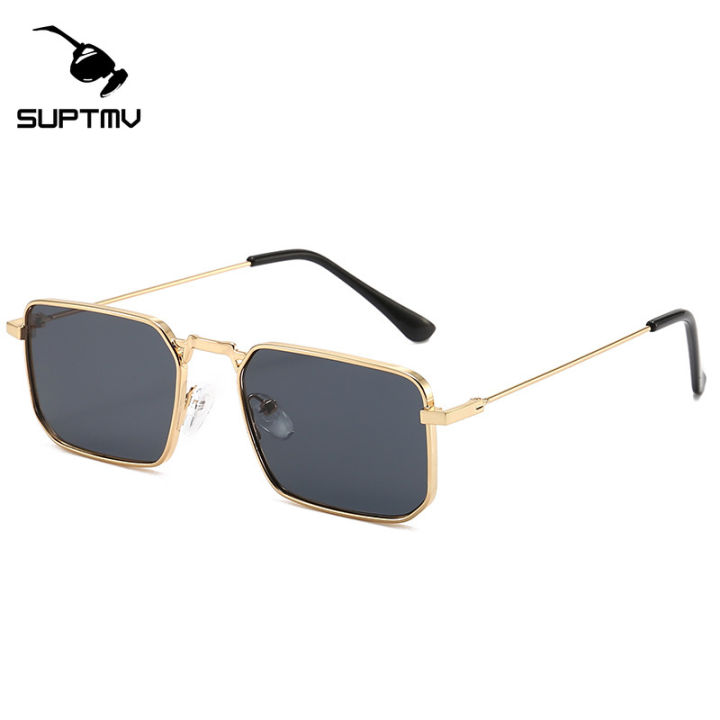 Suptmv Rectangular Metal Sunglasses for Men Original Sale European and ...