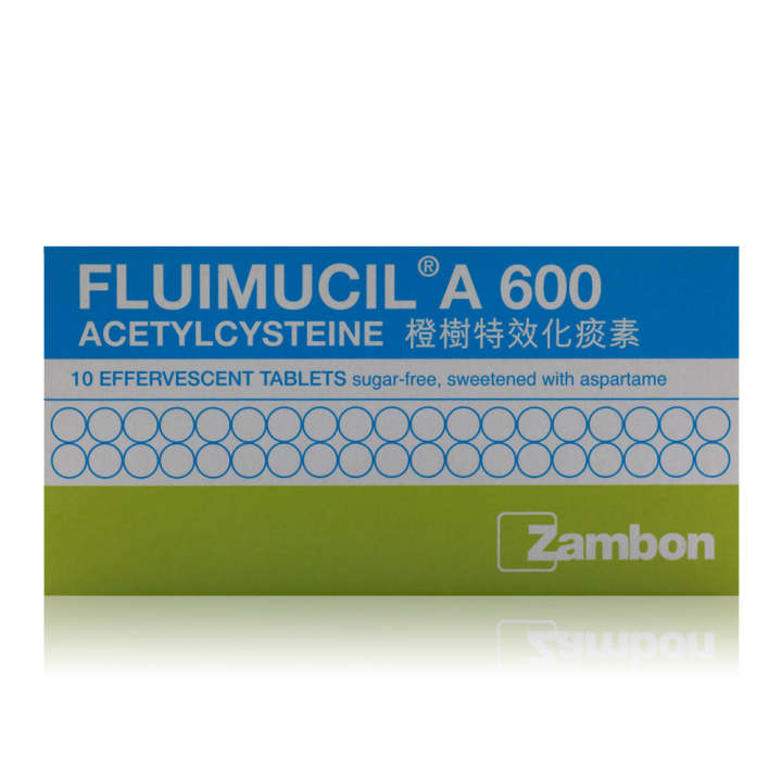 FLUIMUCIL A 600mg Effervescent Tablets – 10s | Breaks Down Phlegm ...