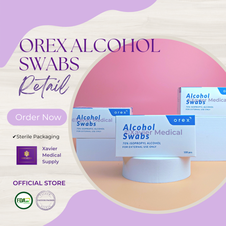 OREX Alcohol Swab Retail (Sold per Box) | Lazada PH