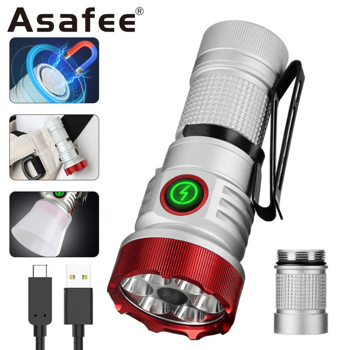 Asafee LED Strong Light Intense Lamp Magnetic Work Torch Rechargeable ...