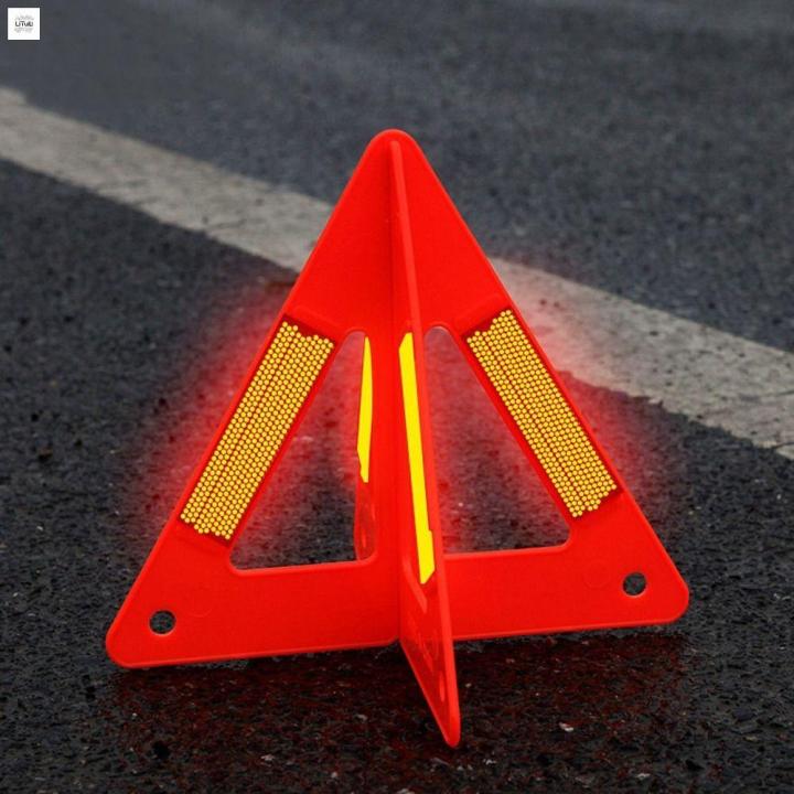LITUILI Survival Kits Reflective Car Emergency Warning Triangle Red ...