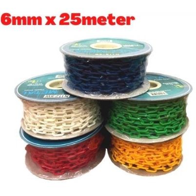 ♗6mm x 20 meter PVC Plastic Chain PVC Rantai Plastik♨ | Lazada