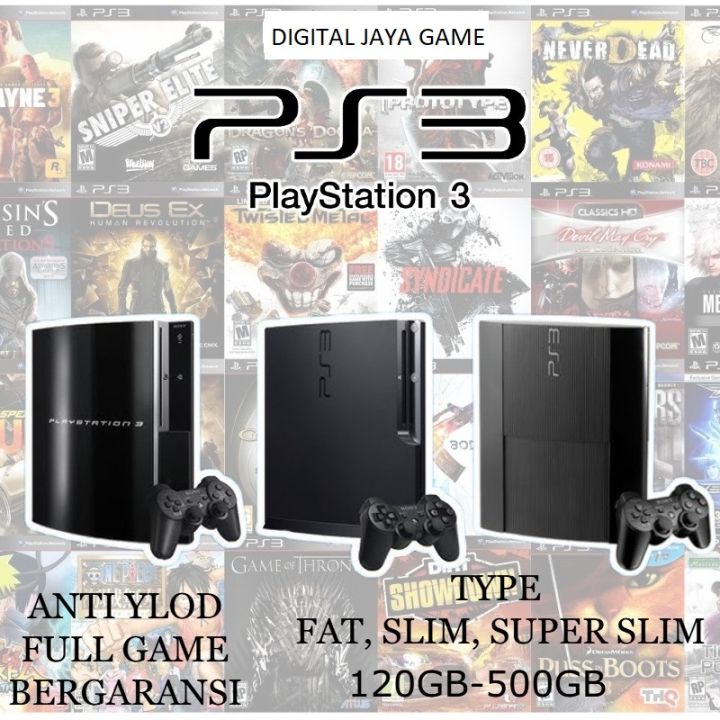 PS3 SUPER SLIM Playstation firmware OFW HDD 500GB Full games | Lazada ...