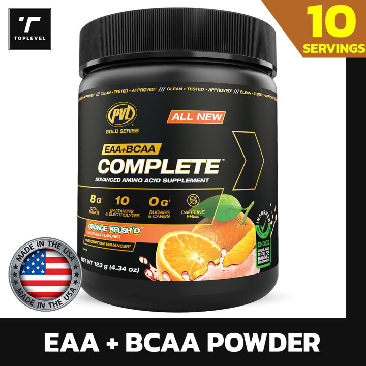 PVL EAA + BCAA COMPLETE 123 g. (10 Serving ) - กรดอะมิโน EAA+ BCAA ชนิดผง เติมความสดชื่น กระตุ้น ...