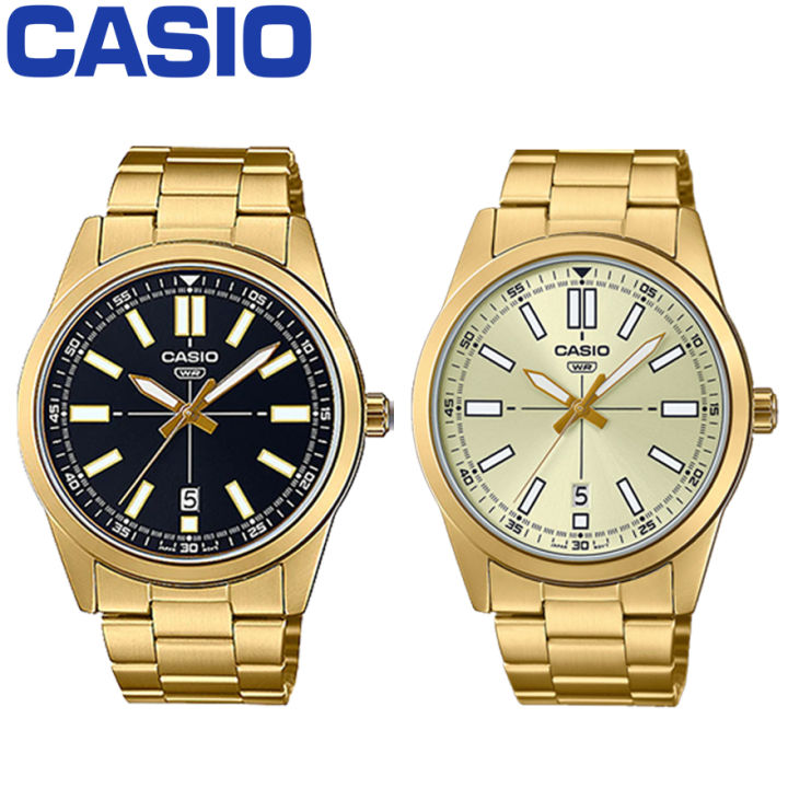 Casio Gold Stainless Steel Analog Men Watch MTP-VD02G | Lazada
