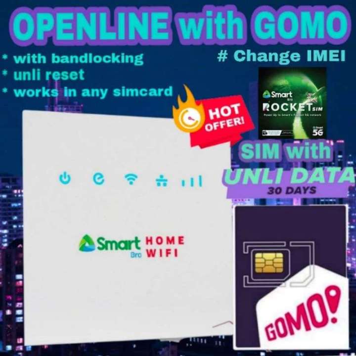 Openline Smart Bro Home Wifi with GOMO simcard | Lazada PH
