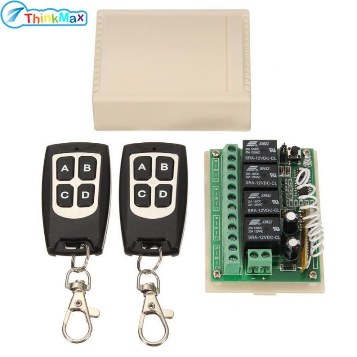 12V 4CH Channel 433Mhz Wireless Remote Control Switch Integrated ...
