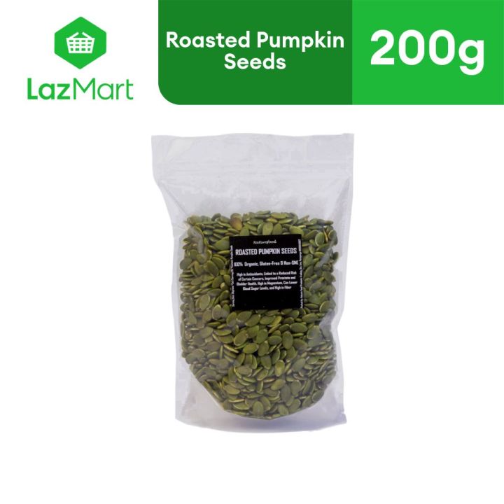 Naturefood Roasted Pumpkin Seeds 200g (Unsalted, Oil-free, Newly ...
