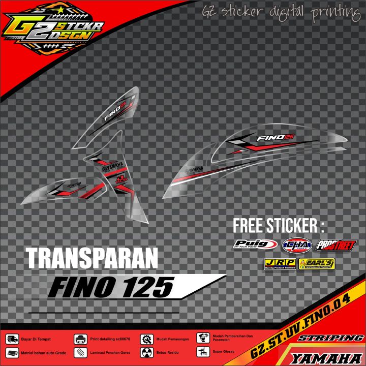Sticker Decal Striping Transparan Yamaha FINO FI NEW 125 Aksesoris ...