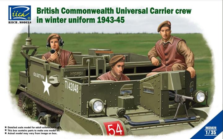 Riich Models RV35028 135 British Commonweaith Universal Carrier Crew in ...