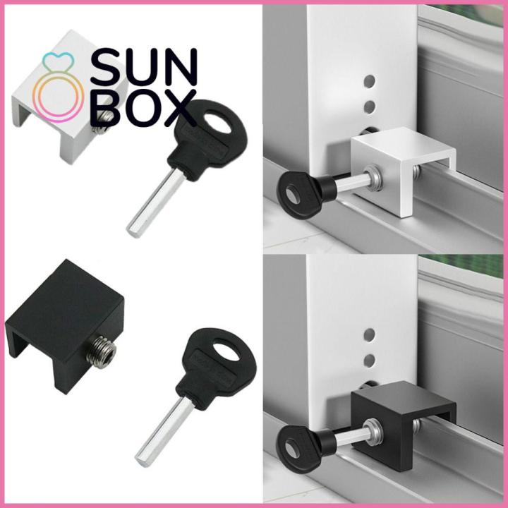 SUN BOX Aluminum Alloy Window Locks With Key Sliding Security Sliding ...