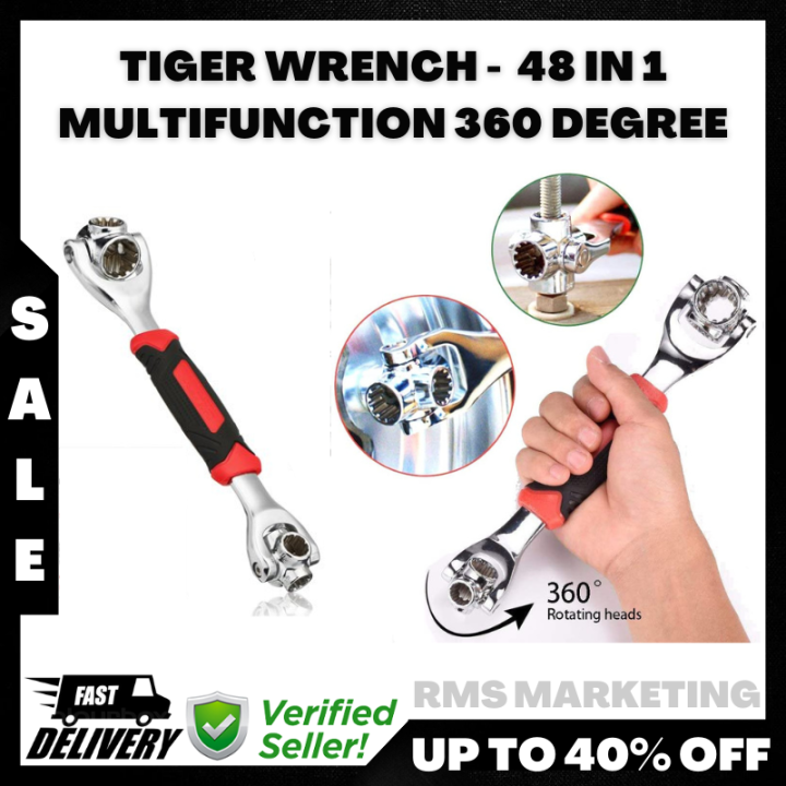Tiger Wrench - Universal Socket Wrench 48 in 1 Multifunction 360 Degree ...