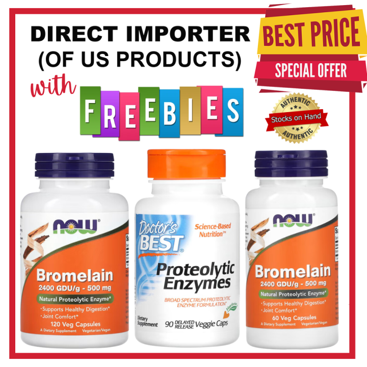 Now Foods Bromelain 500 Mg 60 Veg Capsules Doctors Best