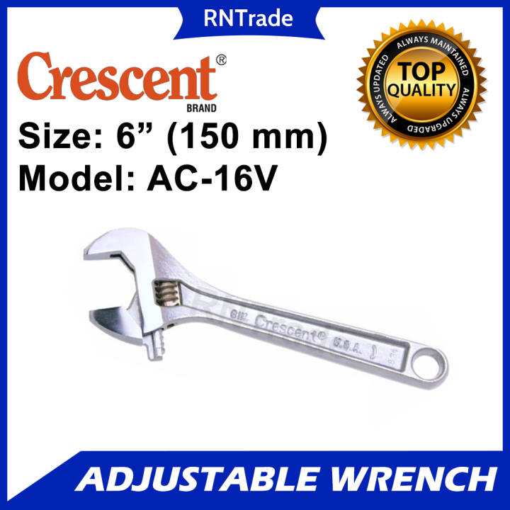 CRESCENT Adjustable Wrench 6" (AC-16V), Chrome, Made in the USA | Lazada PH