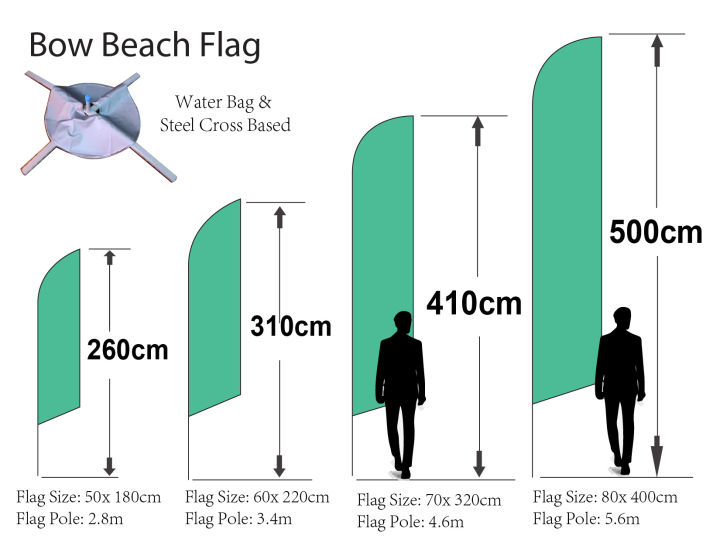 (PRE ORDER) Beach flag printing with stand / bow beach flag (DESIGN ...
