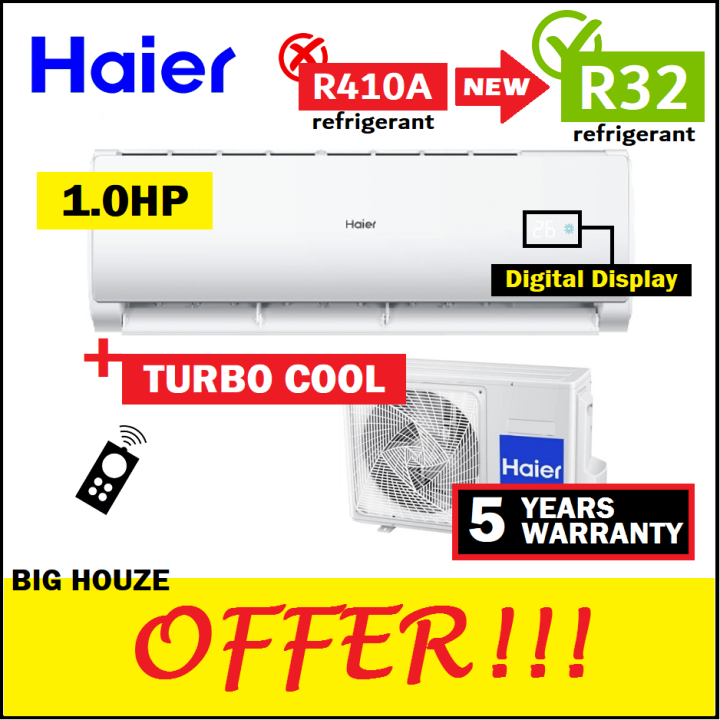 Haier 1HP R32 Aircond Air Conditioner HSU-10LPA21 HSU-10LPB21 Air Cond ...