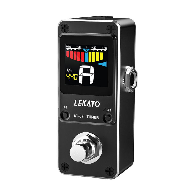 LEKATO AT-07 Guitar Tuner Pedal True Bypass Chromatic With Mute Pitch ...