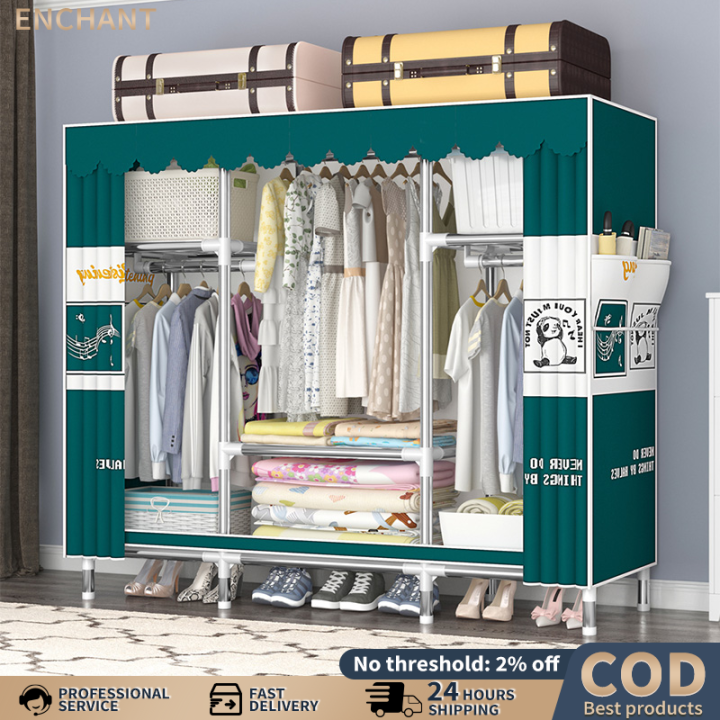 Thickened Steel Pipe Wardrobe Cabinet big size Steel tube wardrobe ...