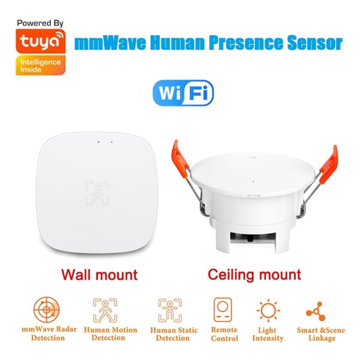 Q9tuya Wifi Mmwave Human Presence Sensor With Luminance Microwave Radar