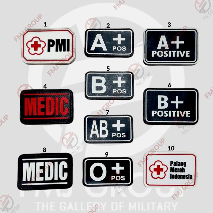 Emblem Patch Rubber Logo Medic, A+ Pos B+ Positive Logo PMI, Golongan Darah | Lazada Indonesia