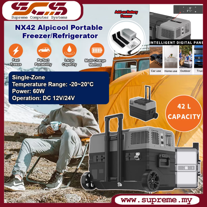 Alpicool 42L Rechargeable Portable Refrigerator Freezer and Chiller ...
