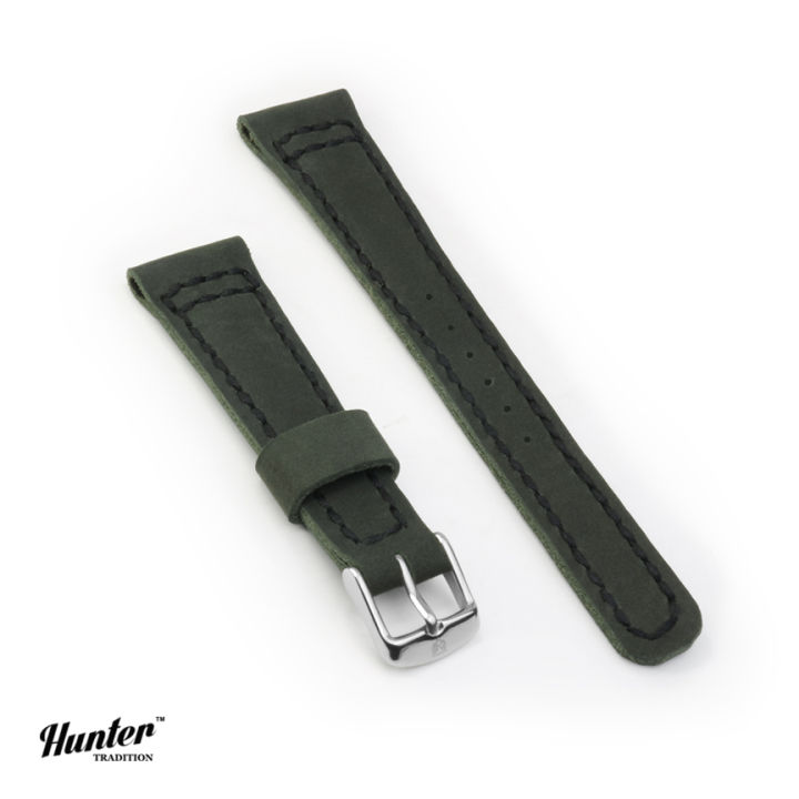 Hunter Tradition Green Basic Pilot Leather Strap 20mm | Lazada PH