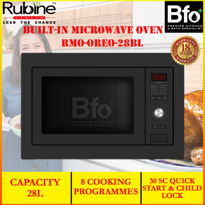 【FAST SHIP】RUBINE 28L RMO-OREO-28BL BUILT IN MICROWAVE OVEN W GRILL ...
