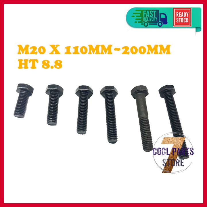 M20 Hex Bolt Skru M20 X 110MM~200MM High Tensile Bolt Hex Nut Washer ...