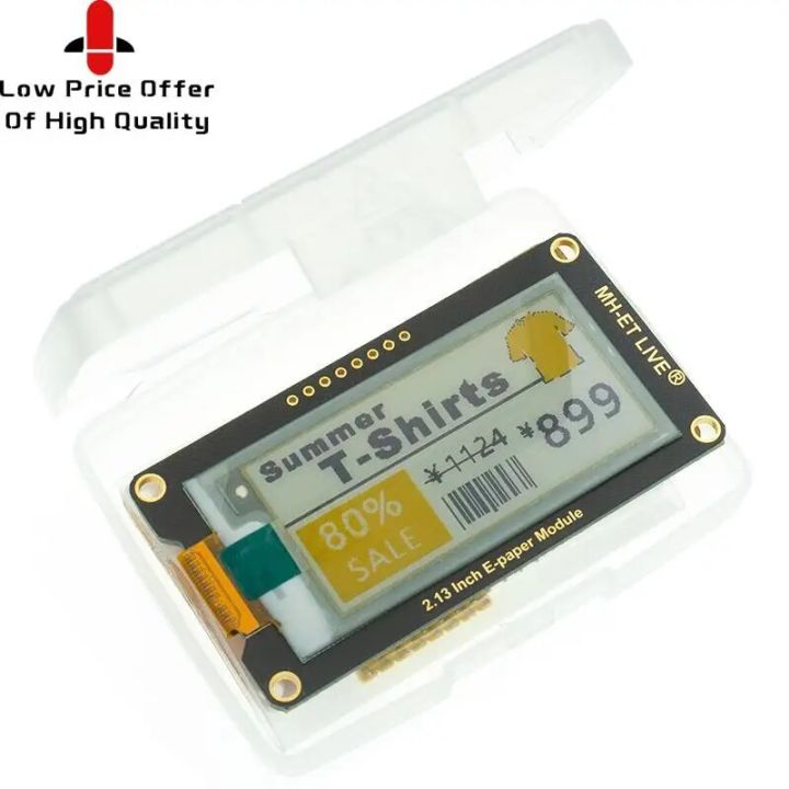 Rjtdk 2 13 2 13 Inch Epaper Module E Paper E Ink Eink Display Screen Spi Support For Arduino