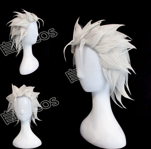 Anime wig COSPLAY devil may cry 4 COS Virgil stereotypes silver gray a ...