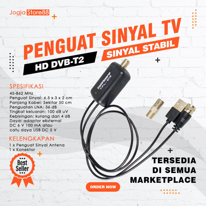 Penguat Sinyal Antena TV Digital Amplifier Signal Booster HD DVB-T2 ...