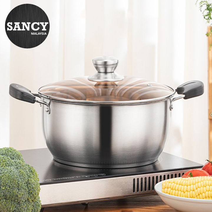 SANCY 26cm Stainless Steel Soup Pot Thickened Composite Kitchen Steel ...