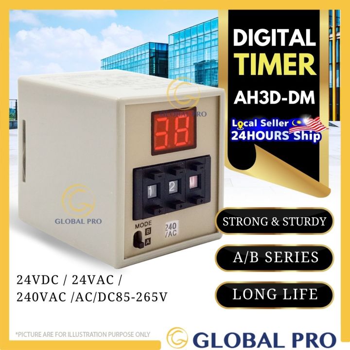 Digital Timer AH3D-DM Stable Performance AH3-DM Dual Mode Timer Digital Timer Relay Control ...