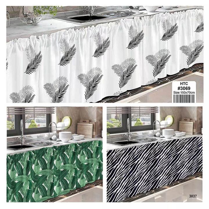 Lababo Curtain Kitchen Sink Curtain Ins style 70cm*150cm | Lazada PH