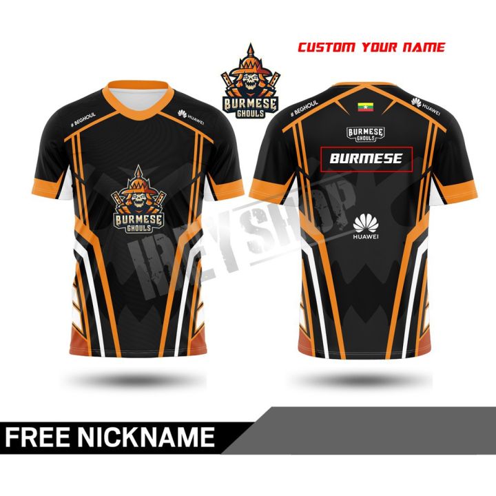 Burmese Ghouls Esport Jersey / Burmese Ghouls Pubg ml Fullprint Custom ...