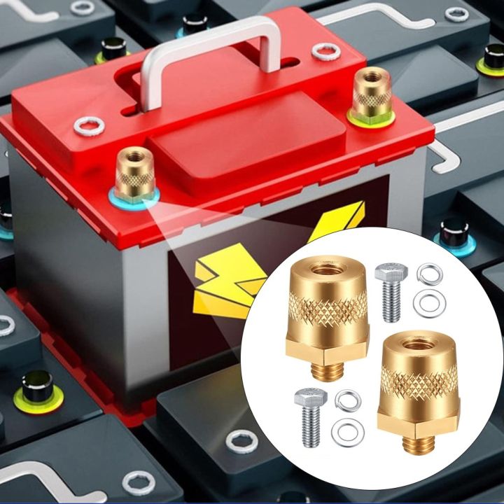 【WELIBA】Battery Terminal Adapters M8 Car Battery Terminals With Screws ...