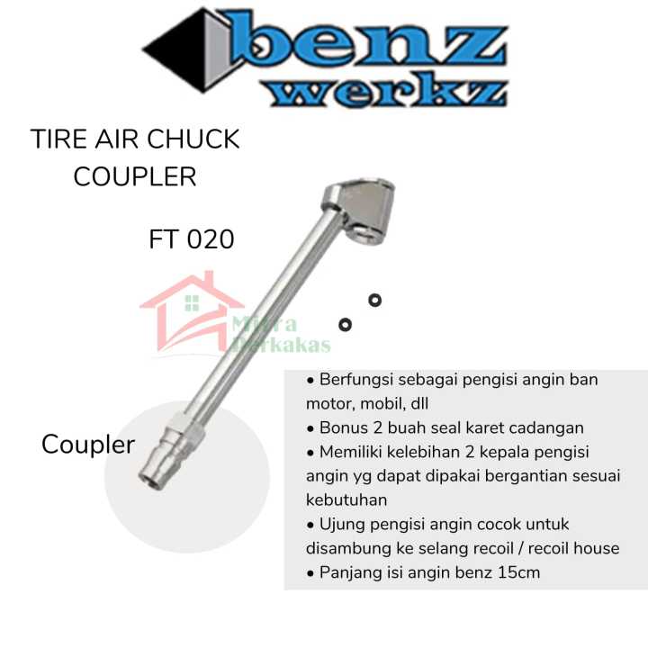 BENZ Tire Air Chuck Coupler FT 020 - Alat Isi Angin Ban Motor Mobil ...