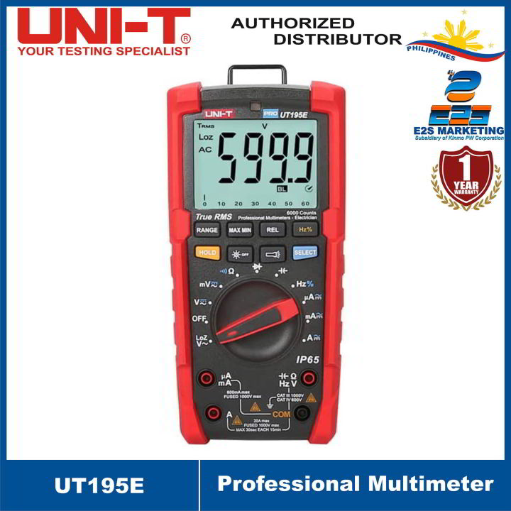 UNI-T True RMS Professional Multimeter UT-195E/Industrial Waterproof ...