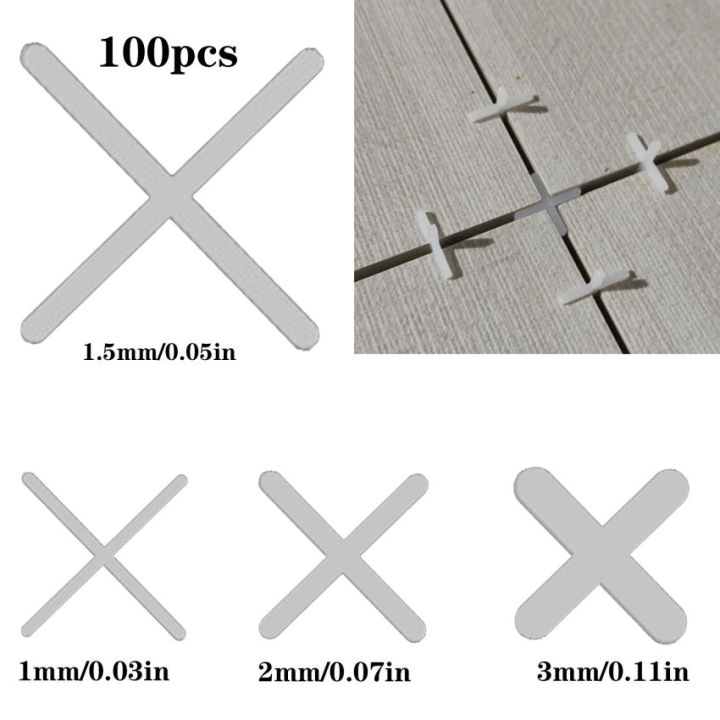 【Ready Stock+100% Original】100pcs 1mm/1.5mm/2mm/3mm Tile Spacer Cross ...