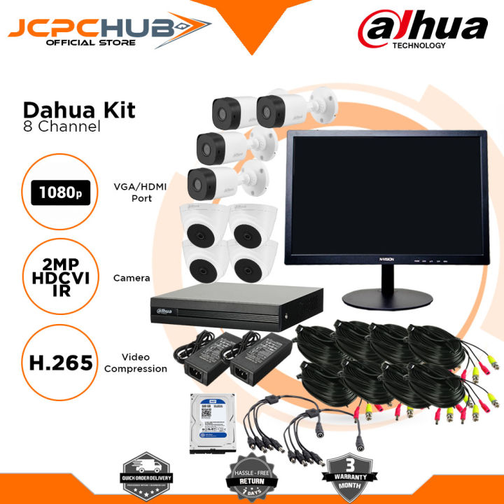 Dahua CCTV Camera Package Set 8 Channel Kit 8 Cameras 2MP HD Smart IR ...