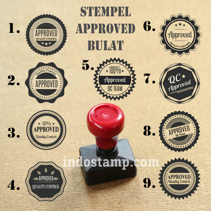 stempel approved congratulation bulat flash stamp | Lazada Indonesia