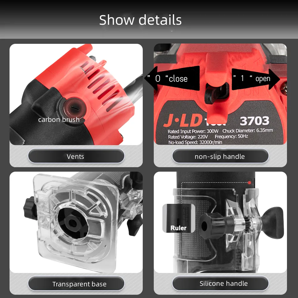 JLD 300W Router Machine For Wood 1125 Roter Electric Power Tool 220V ...