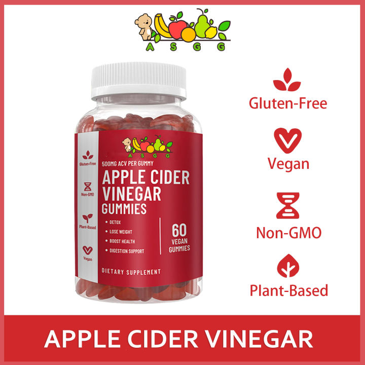 ASGG Apple Cider Vinegar Gummies Slimming Reduce Bloating Promote ...