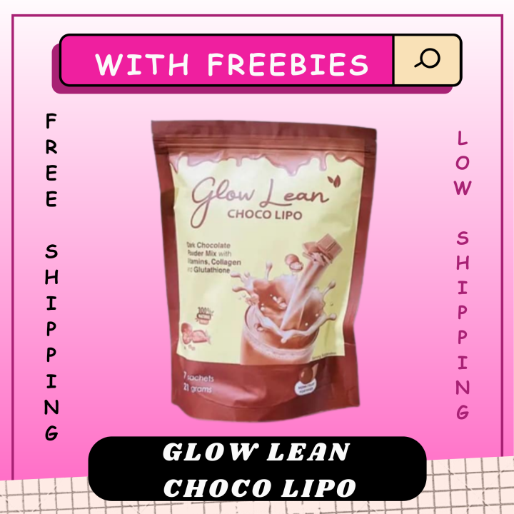 【With FREEBIES】 Glow Lean Choco Lipo 16n1 Slimming Drink | Lazada PH